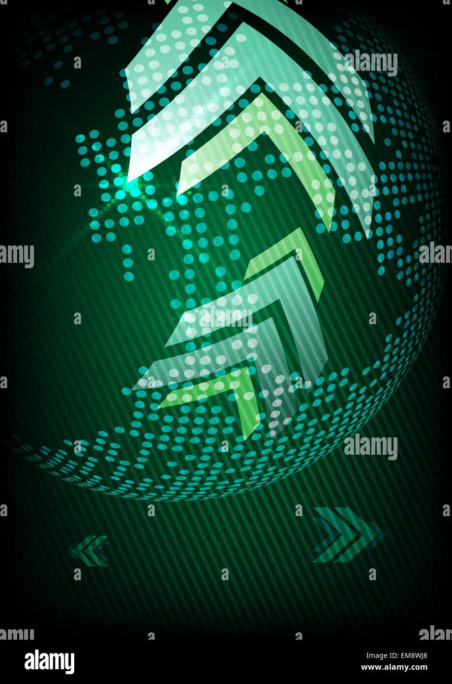 Arrow Green Background With Place For Your Text Stock Vector Image ...