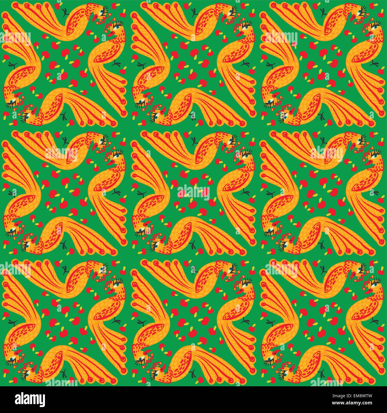 Birds Seamless Background Stock Vector Image & Art - Alamy