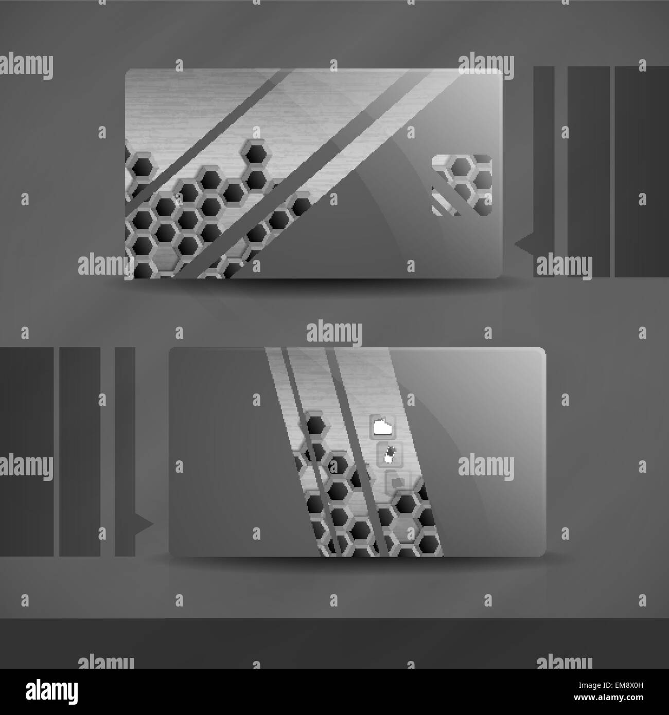 Business card templates abstract Black and White Stock Photos & Images ...