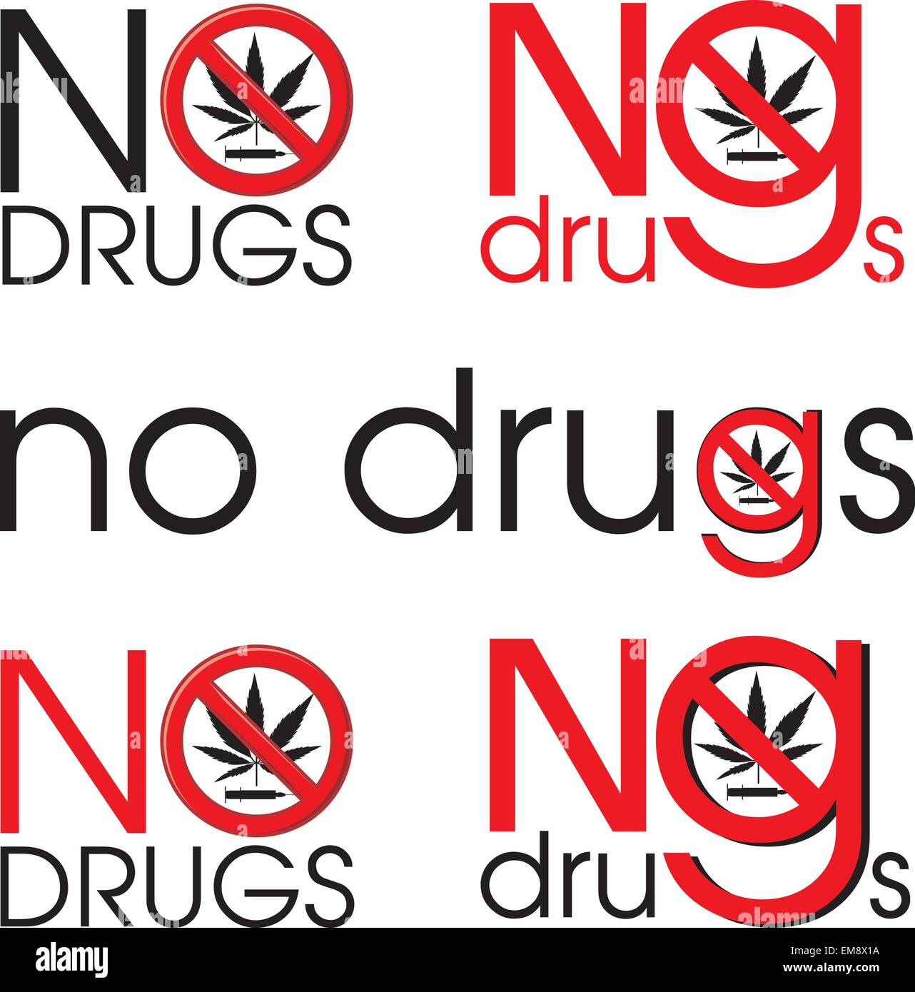 No drugs vector Stock Vector Images - Alamy