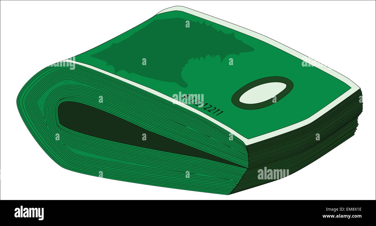 Folded dollar bills Stock Vector Images - Alamy