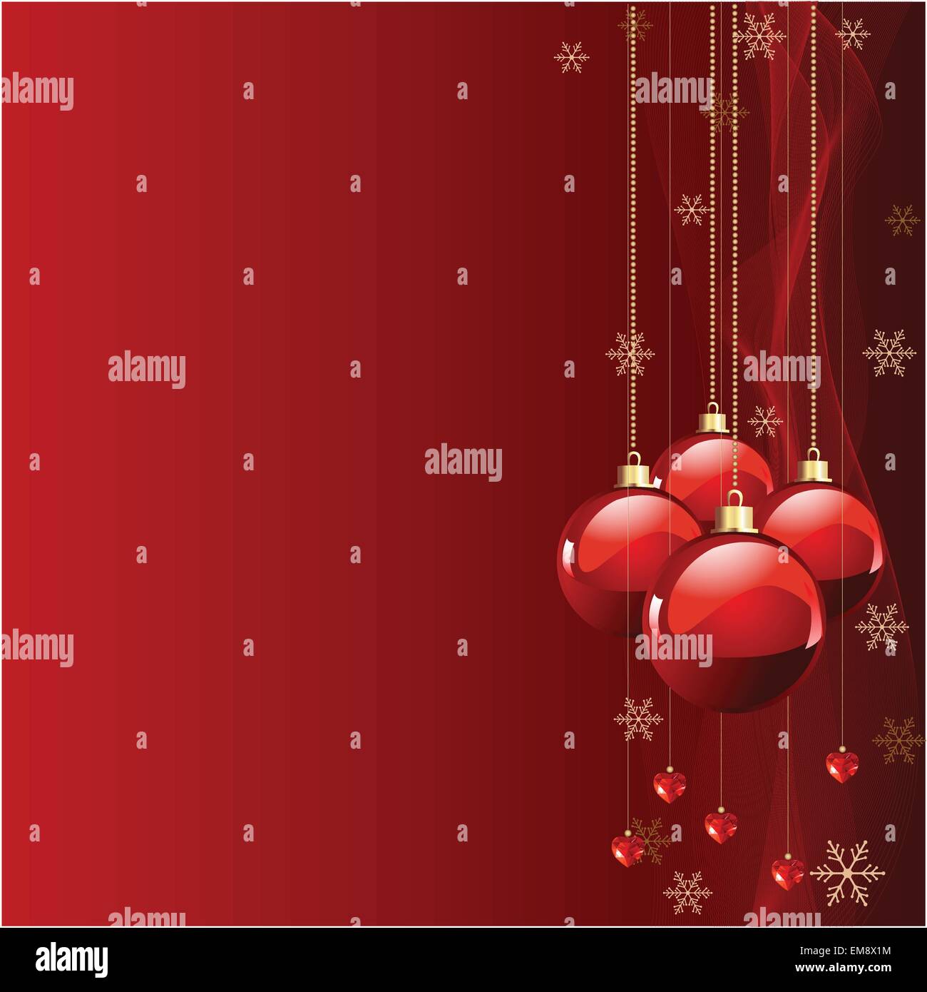 Christmas card background ball Stock Vector Images - Alamy