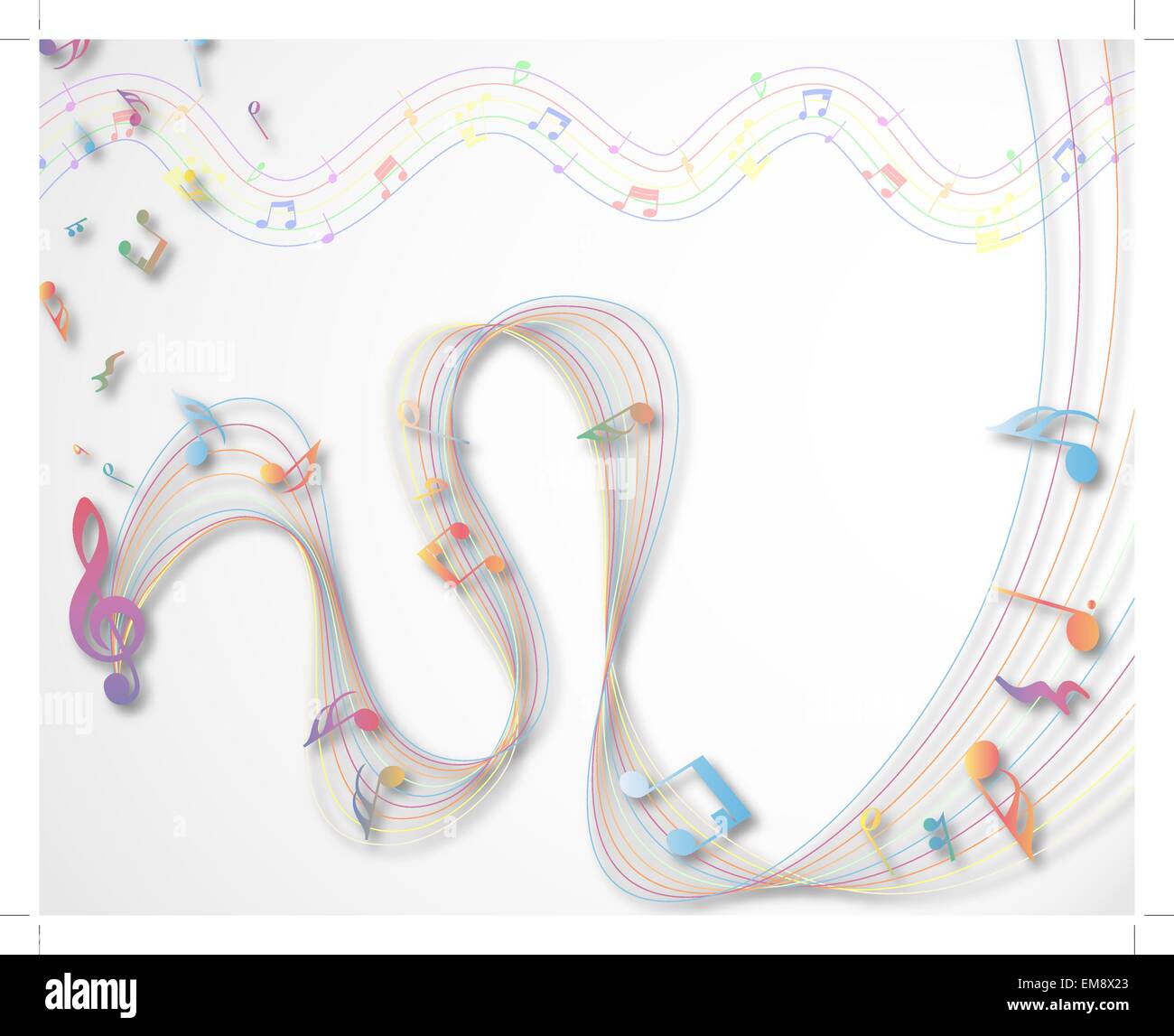 Musical note staff Stock Vector Image & Art - Alamy