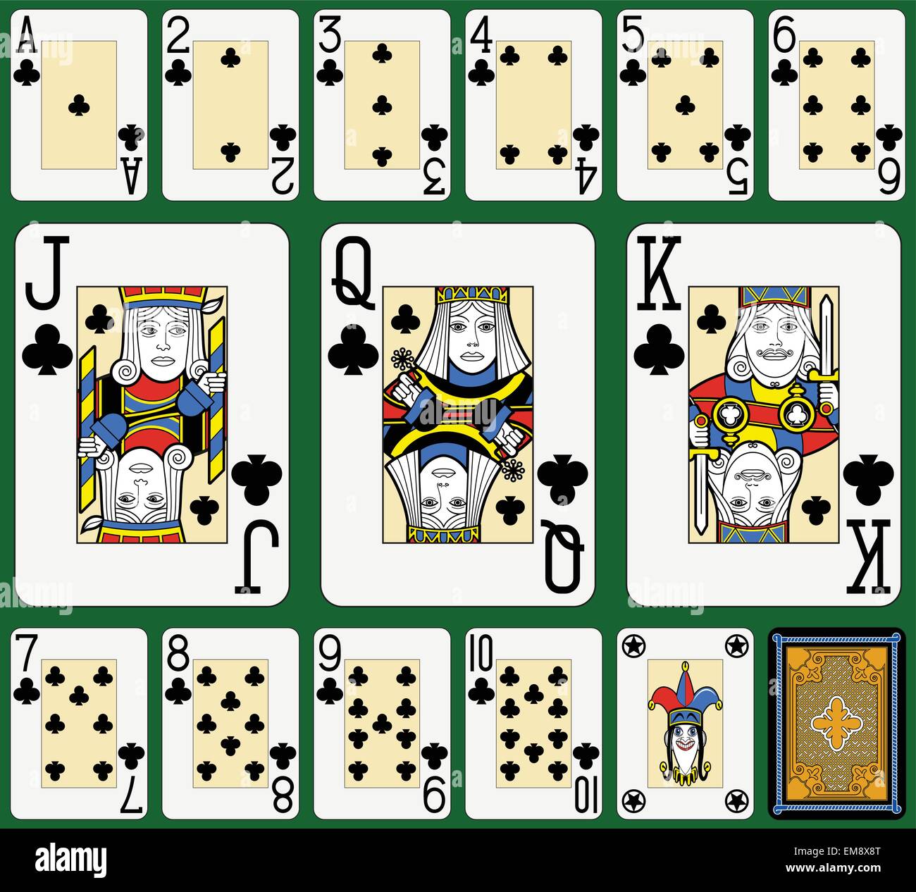 Clubs playing cards hi-res stock photography and images - Alamy