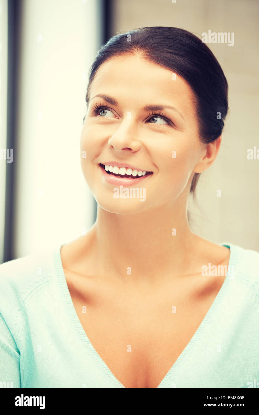 happy and smiling woman Stock Photo - Alamy