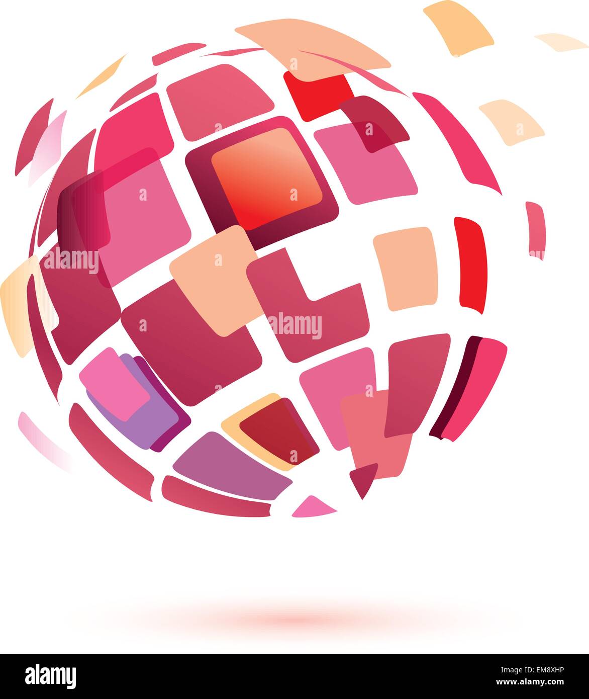 abstract globe symbol, isolated vector icon, business concept Stock ...
