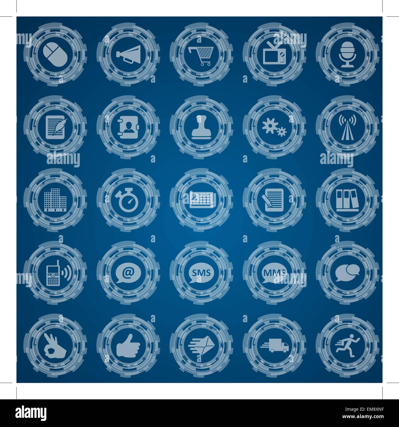 Office and communication icon set Stock Vector Image & Art - Alamy