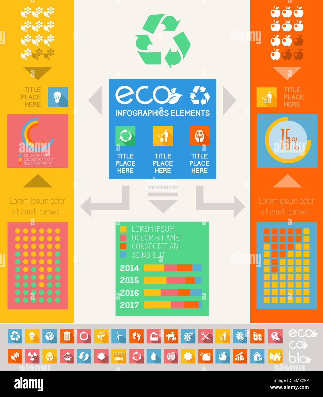 Ecology Infographic Template Stock Vector Image & Art - Alamy