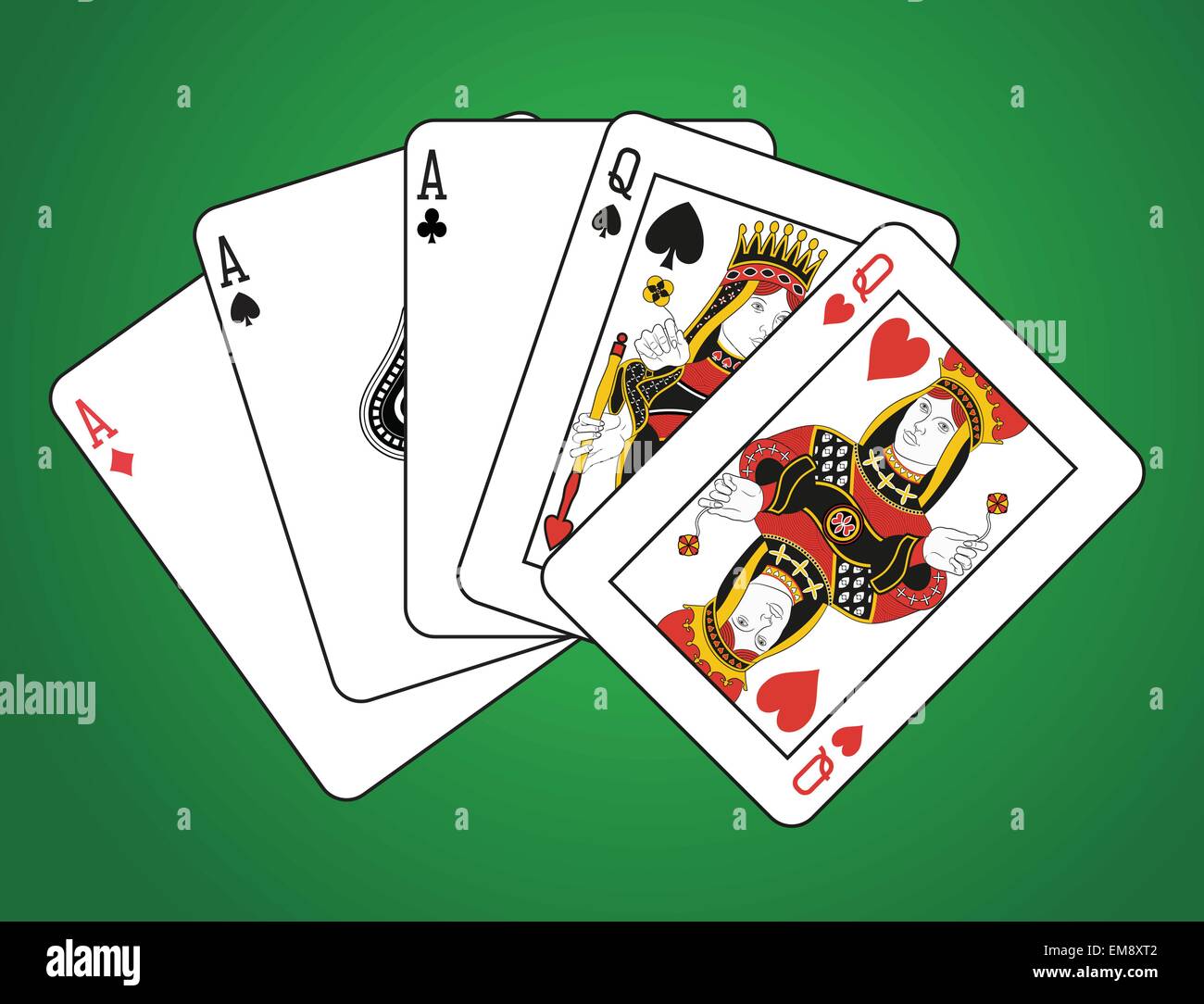 Three aces playing cards icon hi-res stock photography and images - Alamy