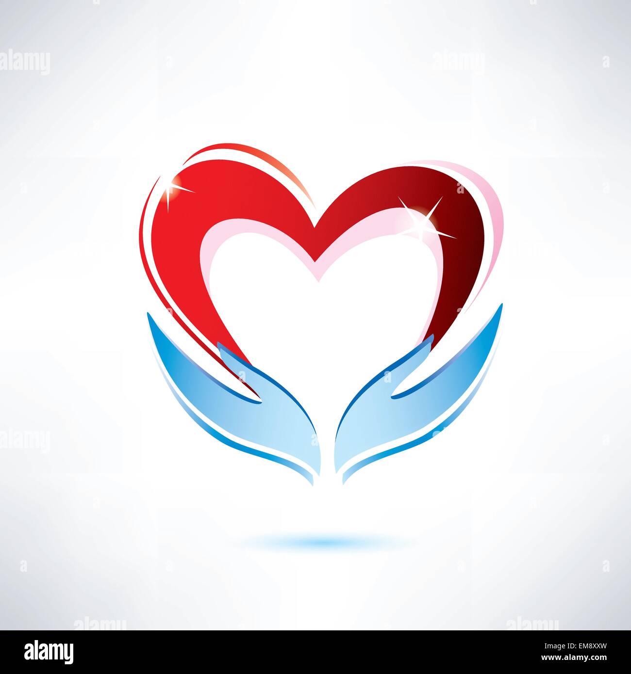 Holding Hands Heart Logo