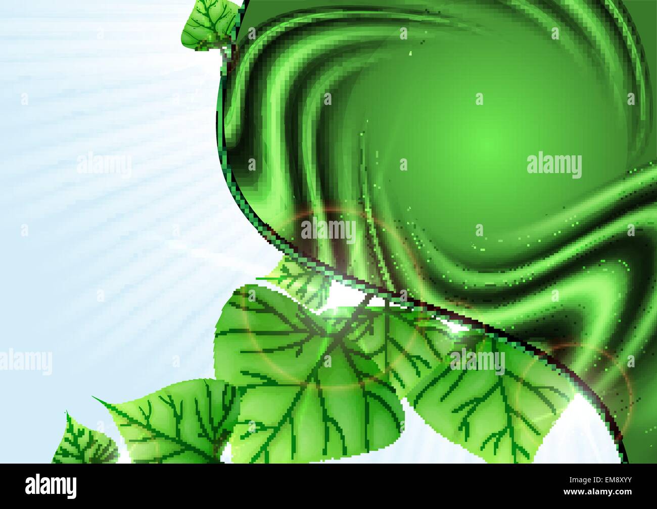 Eco Green Background With Leaves Stock Vector Image & Art - Alamy