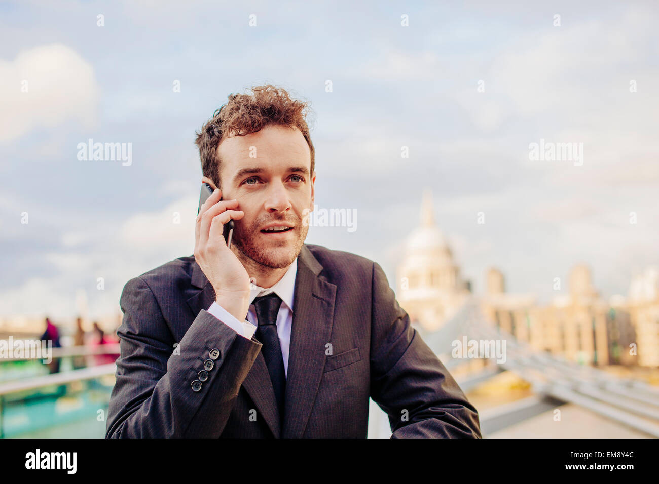 Businessman crossing bridge hi-res stock photography and images - Alamy