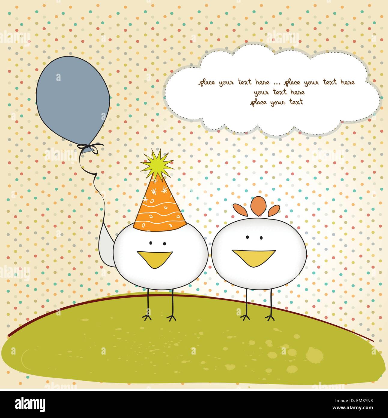 funny birthday party greeting card Stock Vector Image & Art - Alamy