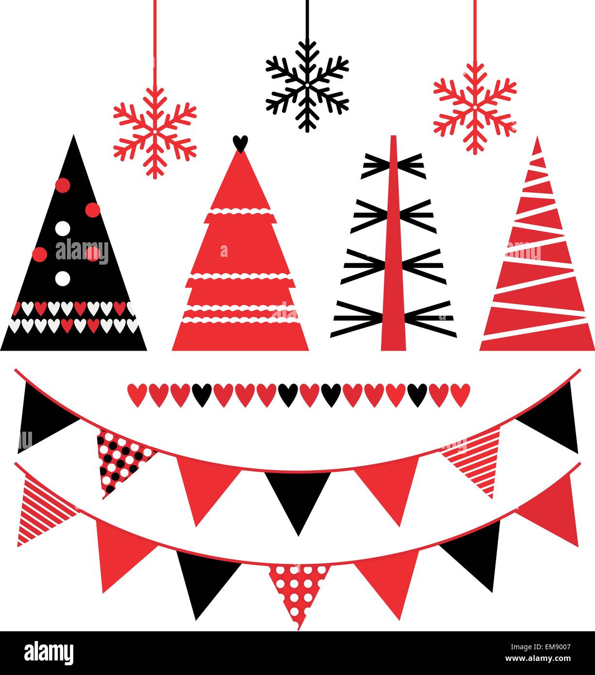 Clipart xmas trees hi-res stock photography and images - Alamy