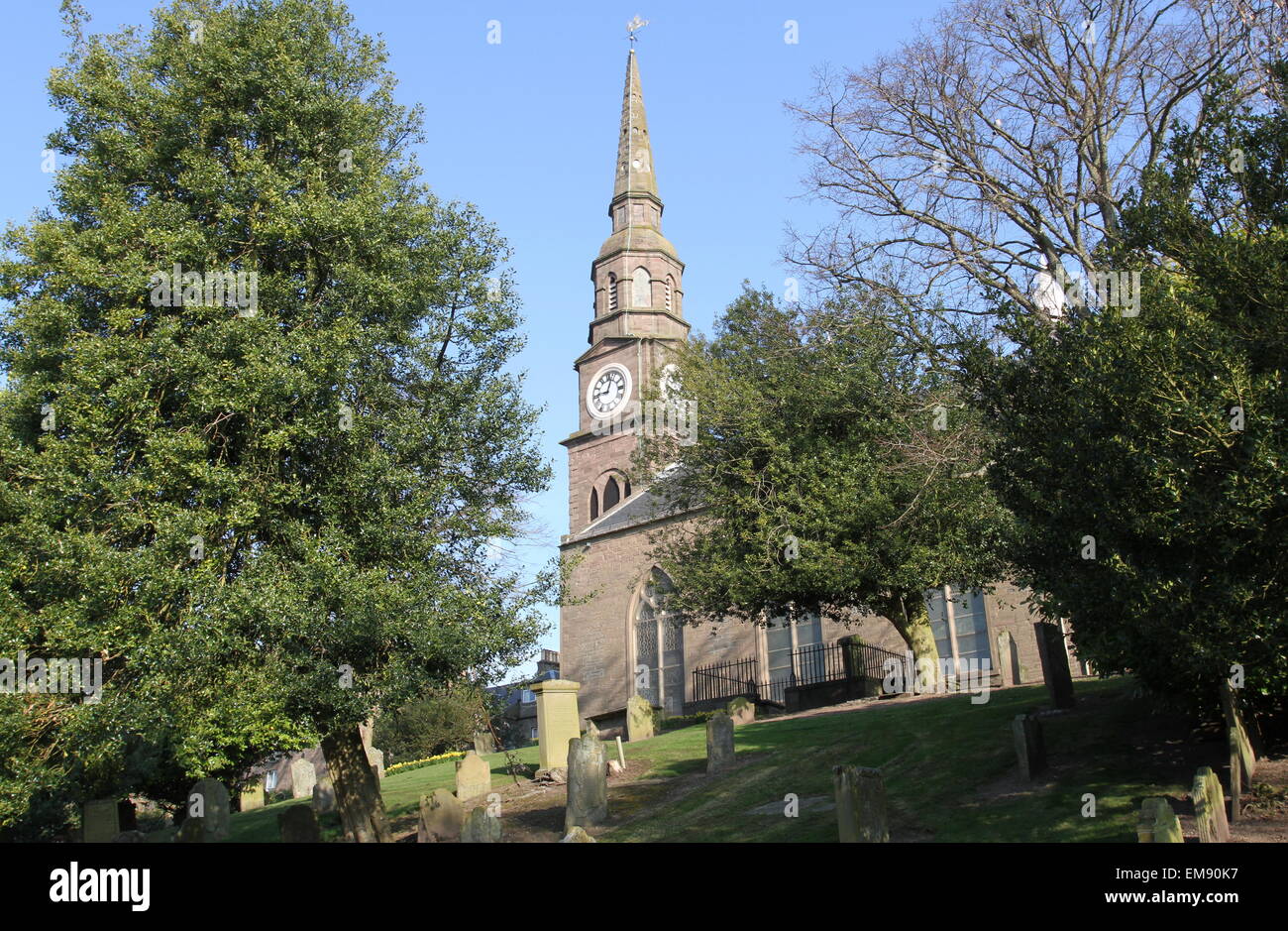 Spire of East and Old Church Forfar Scotland April 2015 Stock Photo - Alamy