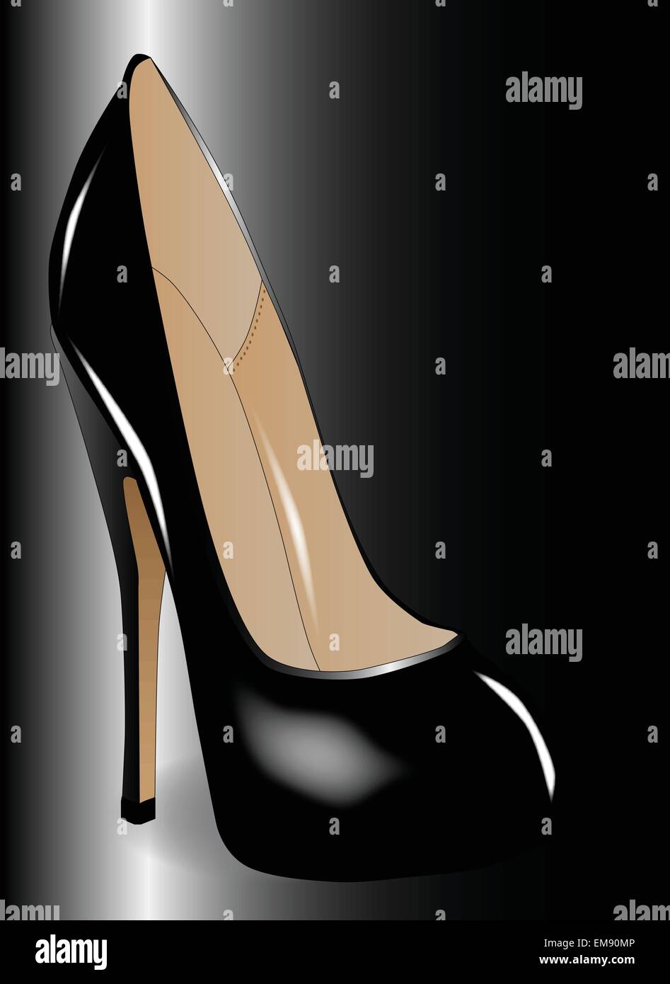 Black shoes Stock Vector Images - Alamy