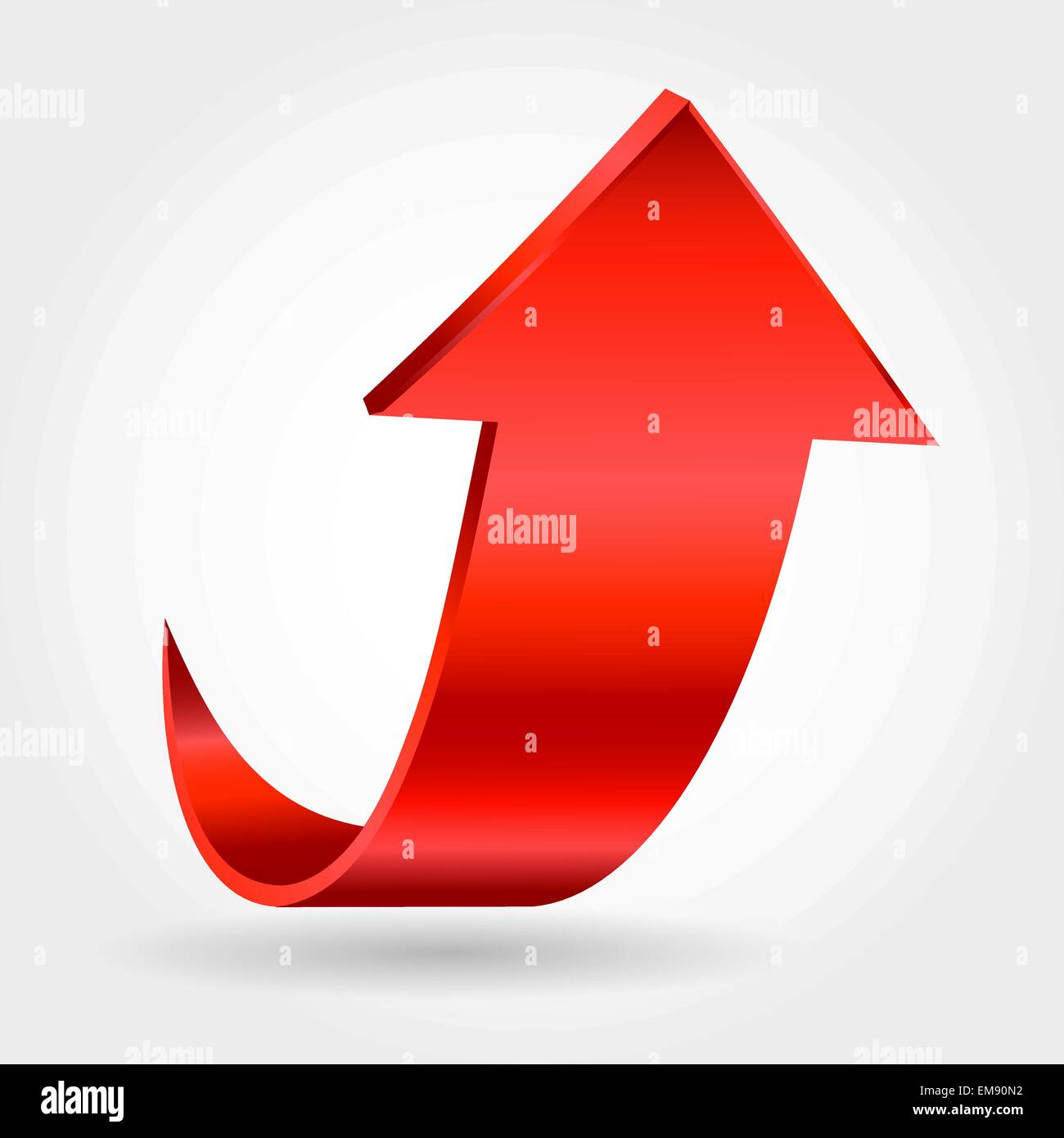 Red arrow 3d curve hi-res stock photography and images - Alamy