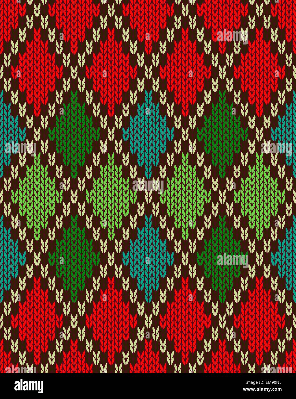 Knitted christmas ethnic pattern Stock Vector Images - Alamy