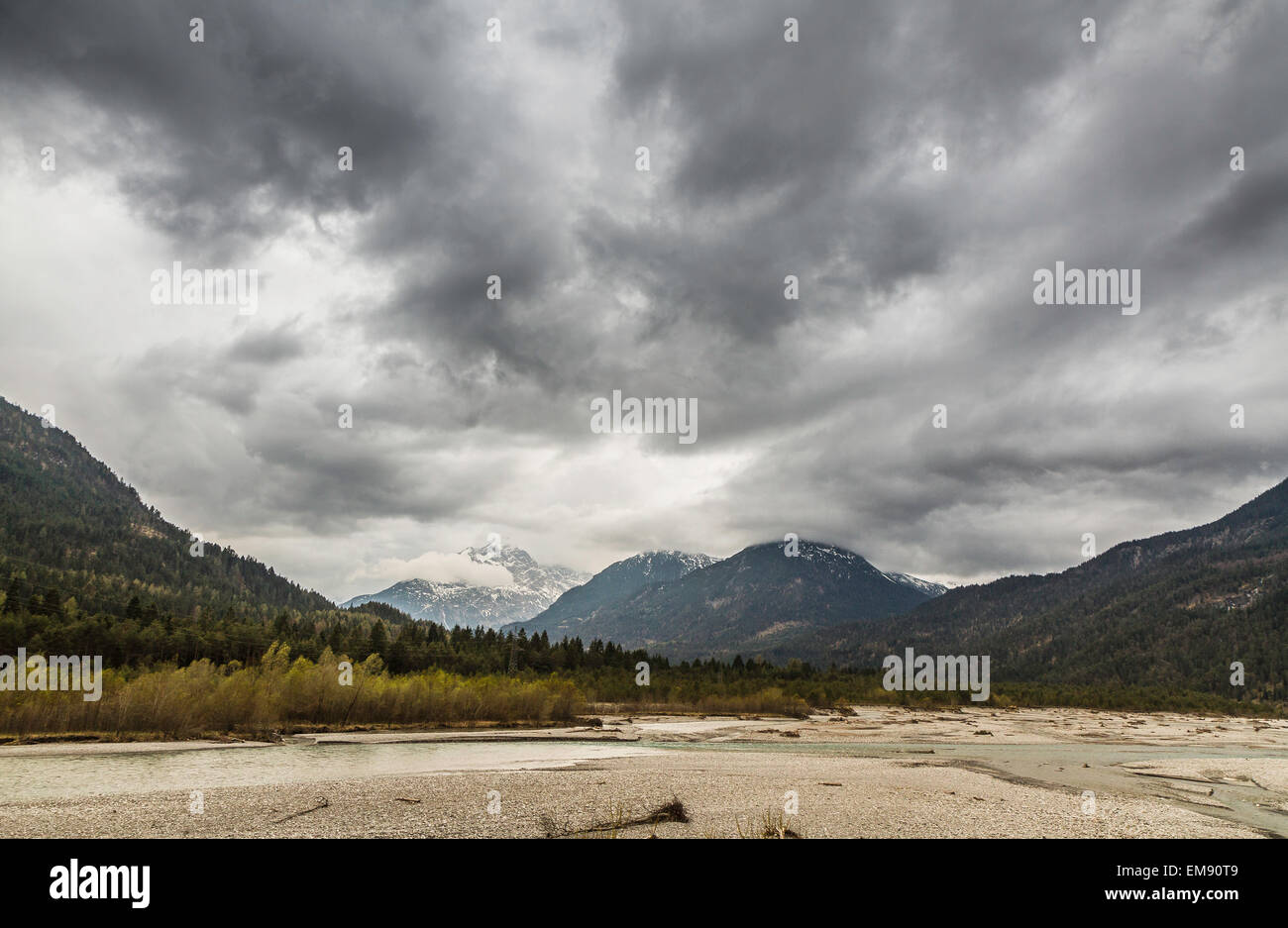 River valley view, Reutte, Tirol, Austria Stock Photo - Alamy