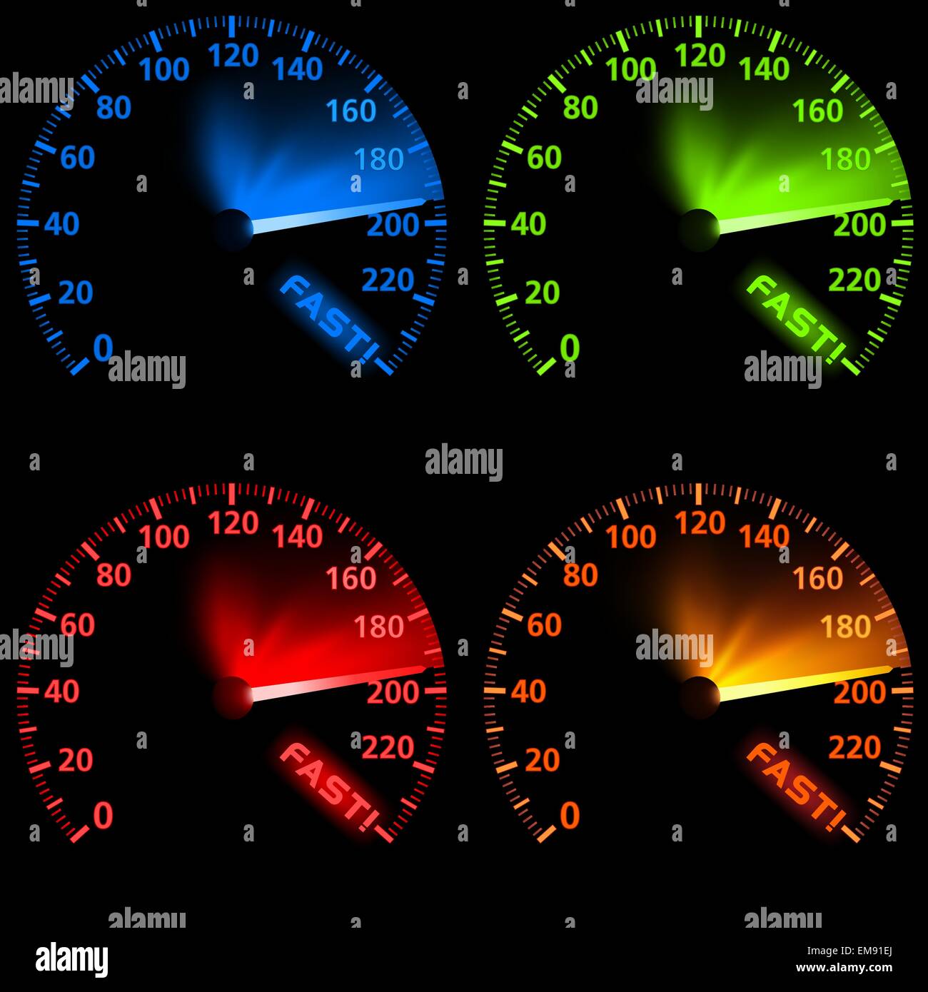 Speedometer set hi-res stock photography and images - Alamy