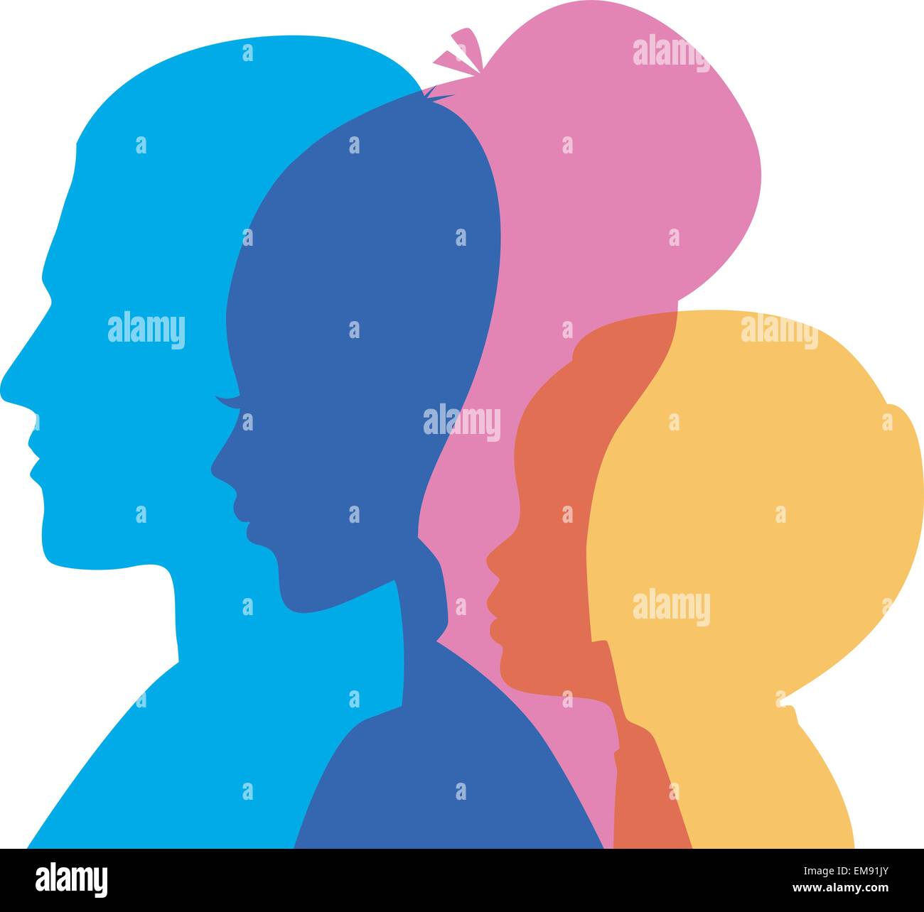 Family icons head Stock Vector Image & Art - Alamy