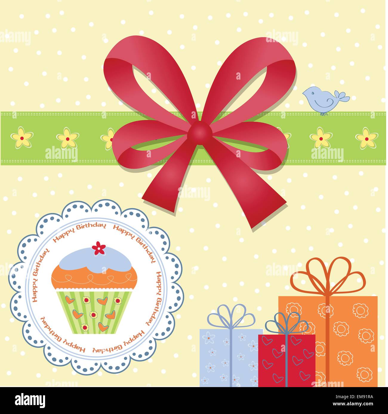 Birthday holiday greeting invitation Stock Vector Images - Alamy
