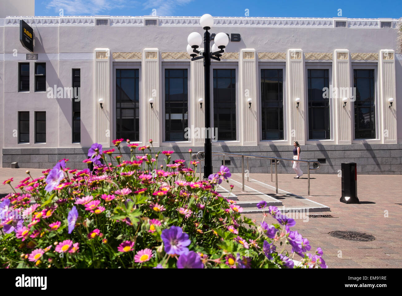 The ASB bank building, art deco architecture in Napier, New Zealand ...