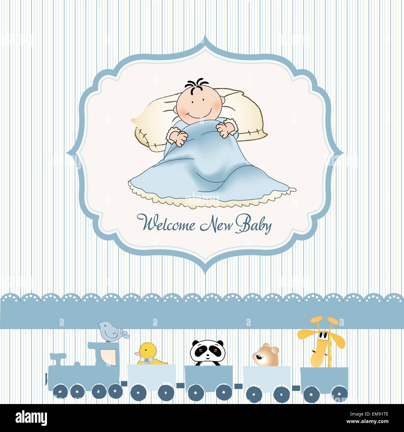 welcome new baby boy Stock Vector Image & Art - Alamy