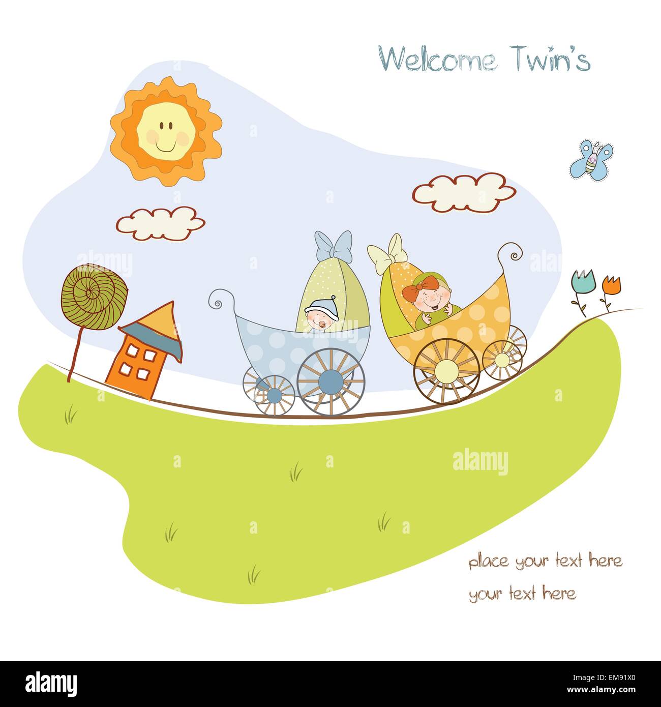 Vintage baby shower card Cut Out Stock Images & Pictures - Alamy
