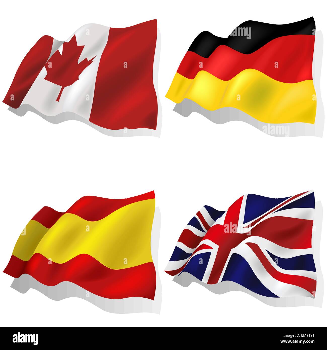 Wavy flags hi-res stock photography and images - Alamy