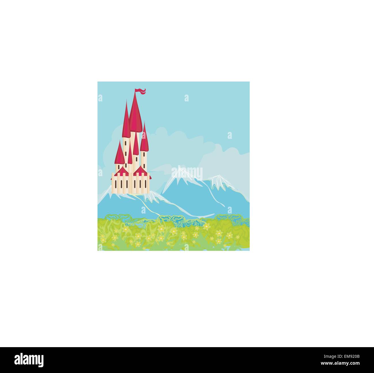 Stone brown medieval building Stock Vector Images - Alamy