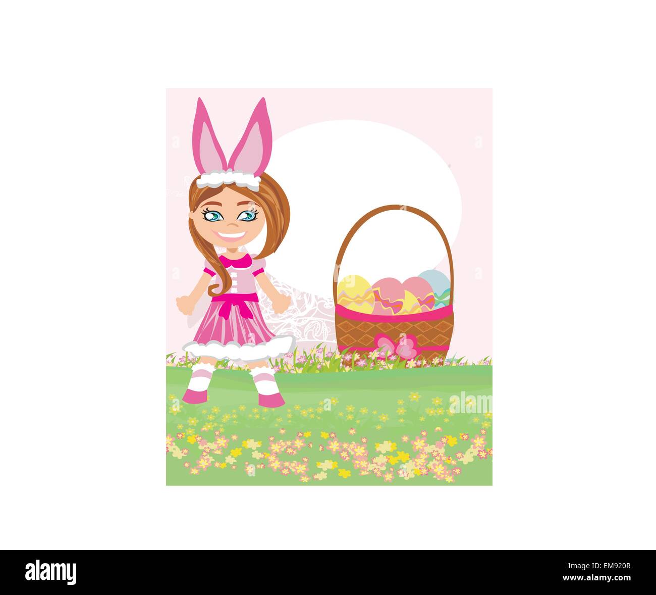 Girl In Bunny Costume Stock Vector Image And Art Alamy 4237