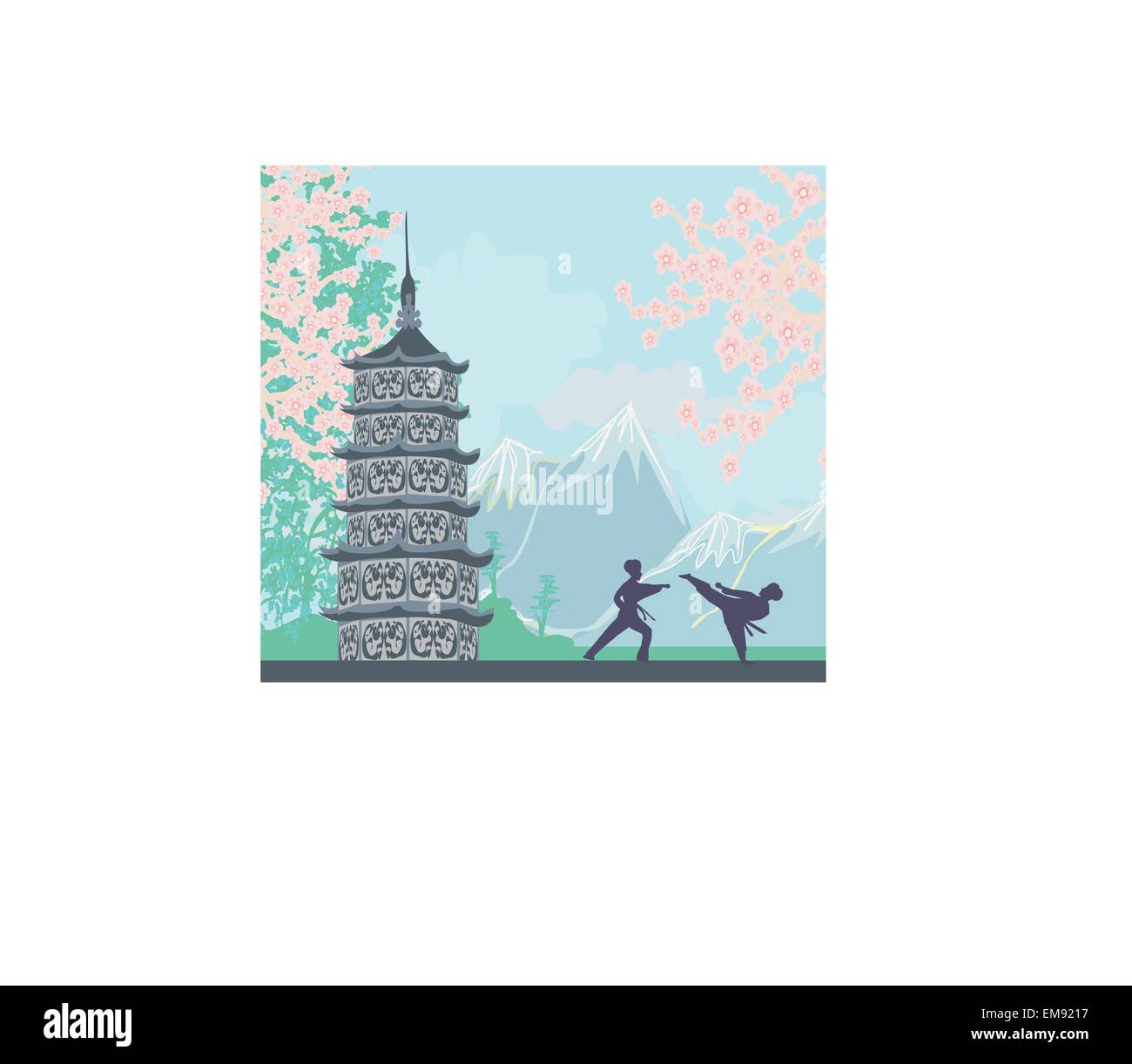 China landscape man Stock Vector Images - Alamy