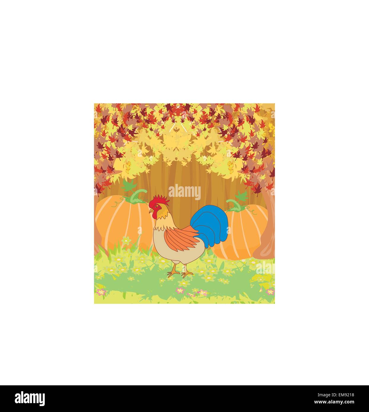 Old rooster Stock Vector Images - Alamy