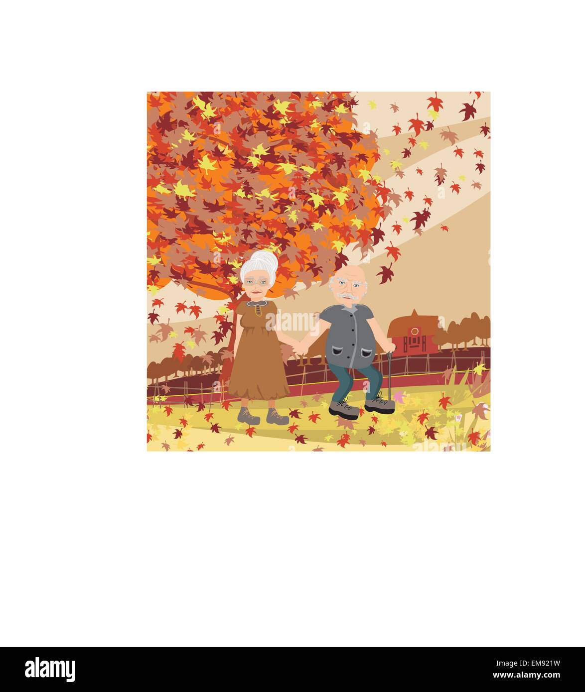 Young couple in vintage Stock Vector Images - Alamy