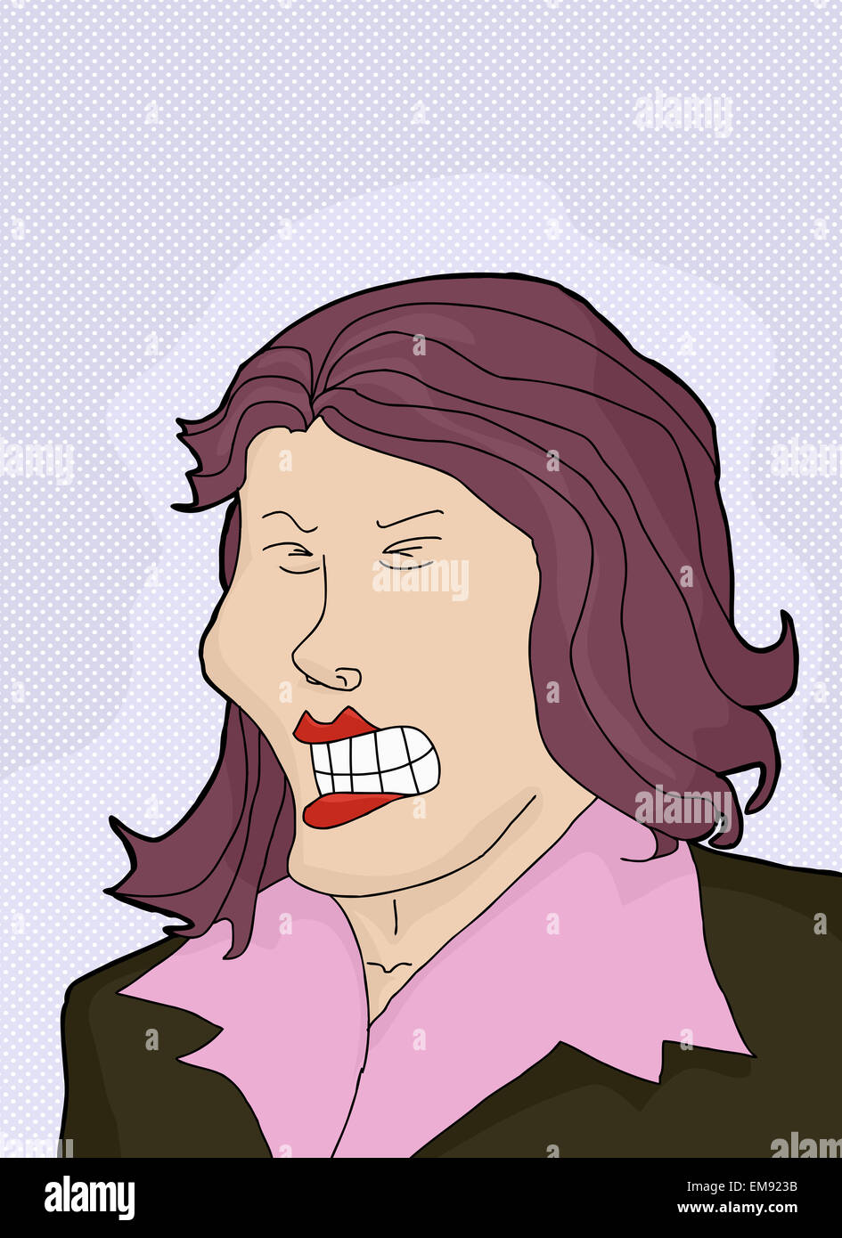 Cringing woman hi-res stock photography and images - Alamy