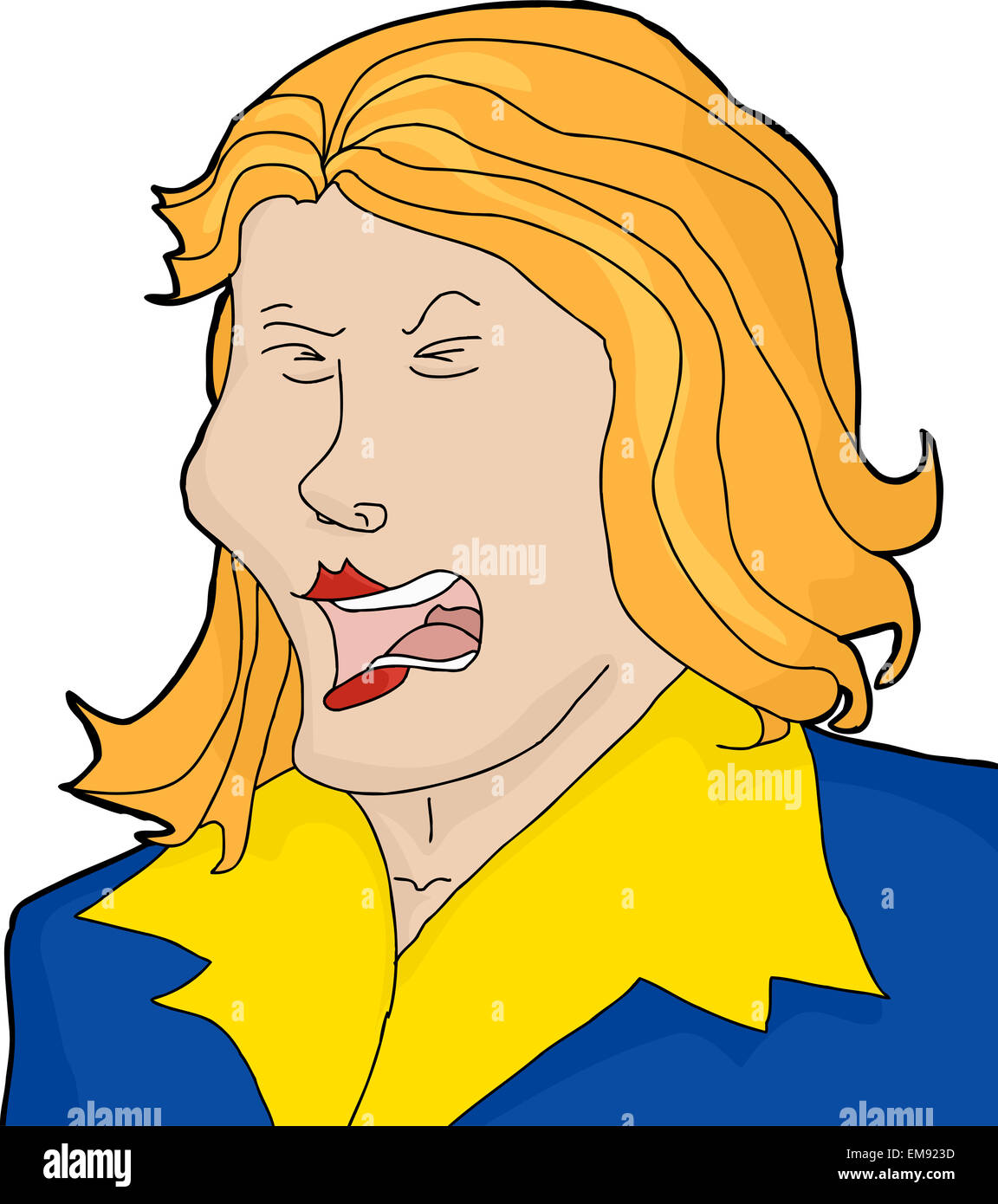 Cartoon woman screaming hi-res stock photography and images - Alamy