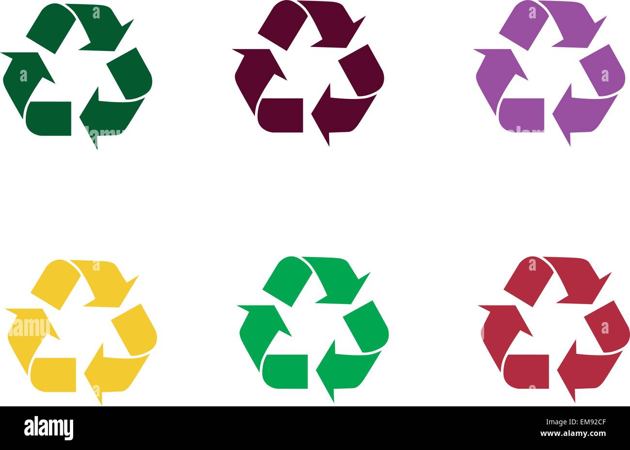 Recycle symbol set Stock Vector Images - Alamy