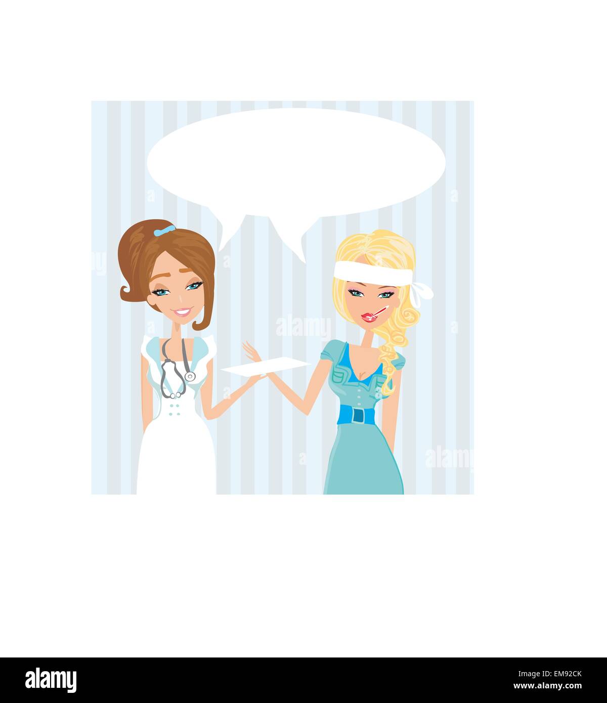 Doctor woman healthcare advice Stock Vector Images - Alamy