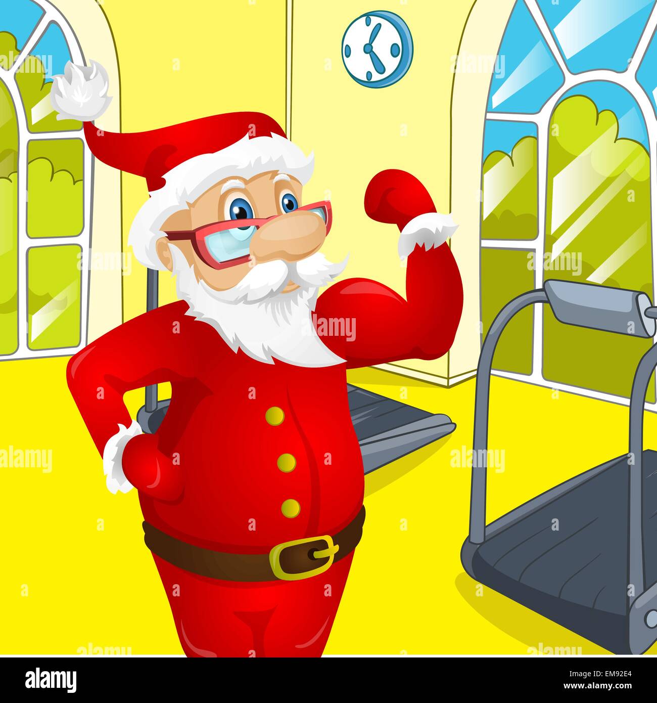 Santa training Stock Vector Images - Alamy