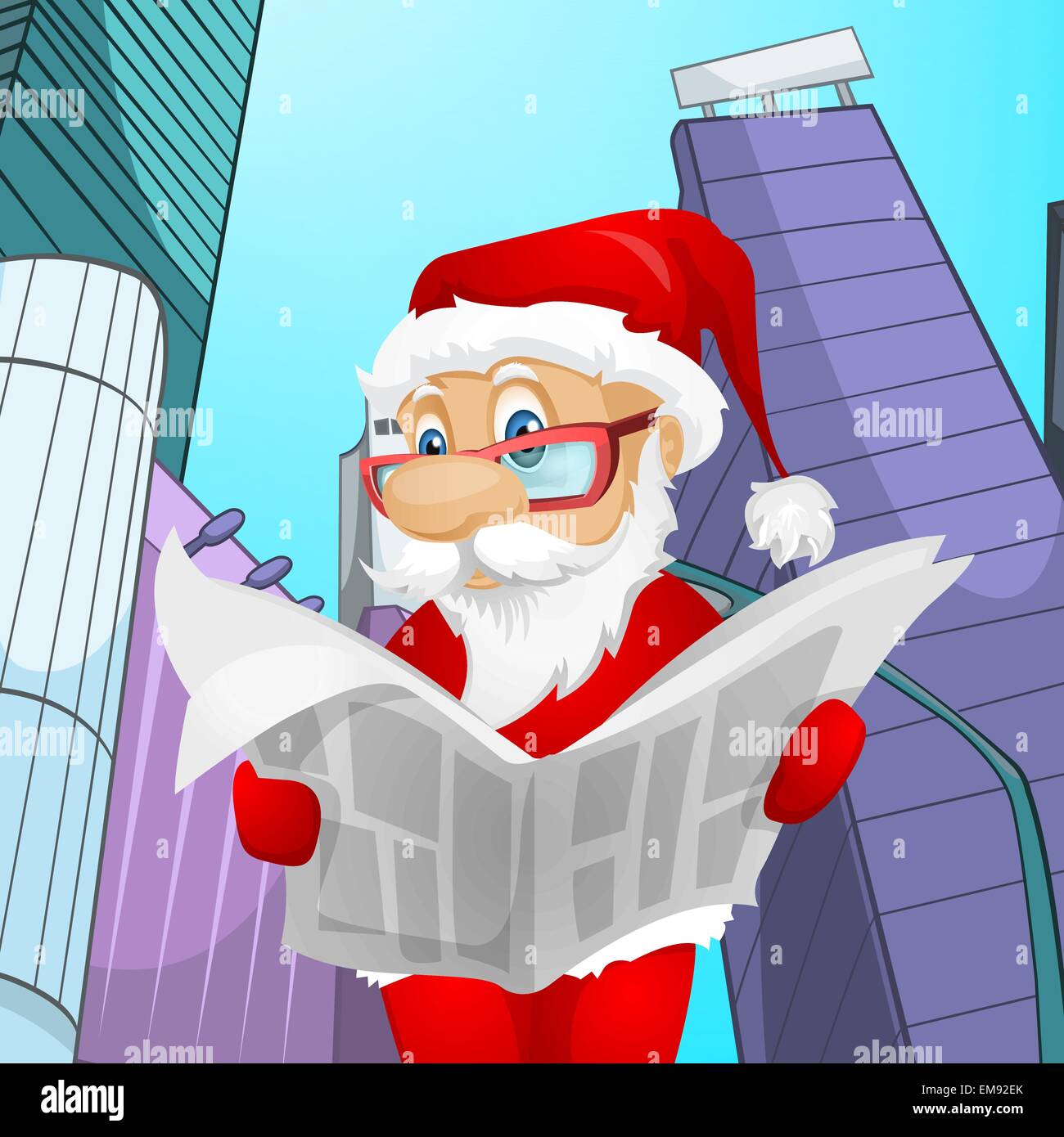 Santa read Stock Vector Images - Alamy