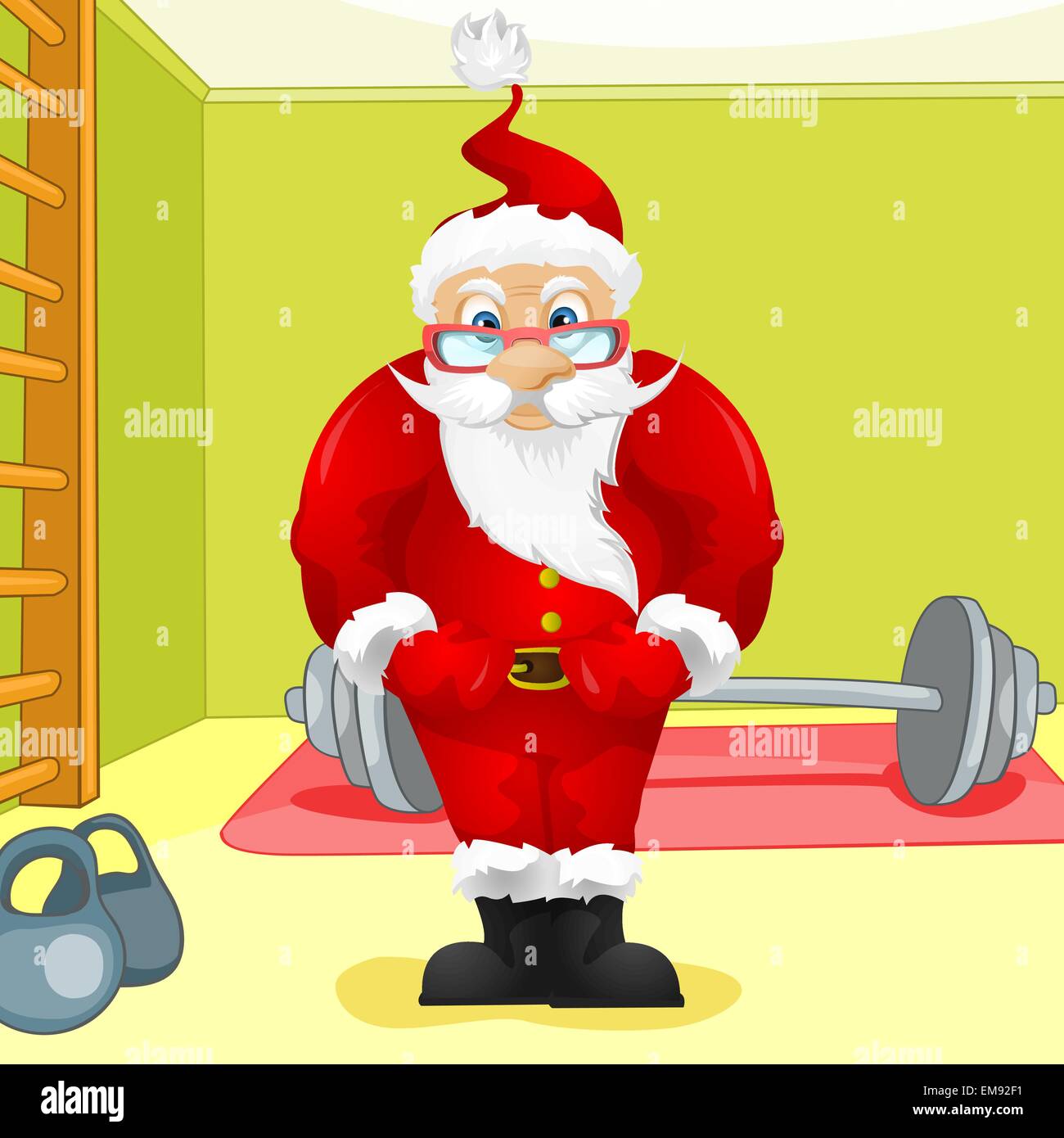 Santa training Stock Vector Images - Alamy