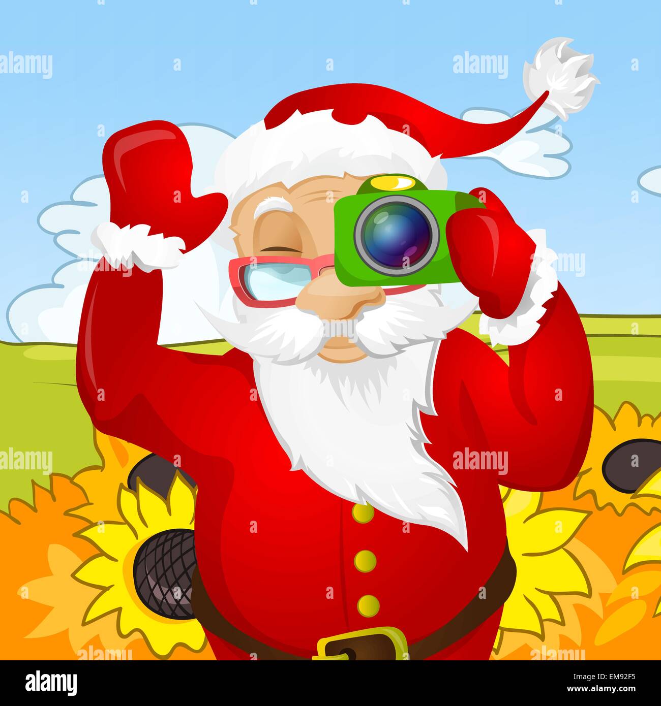 Santa camera Stock Vector Images - Alamy