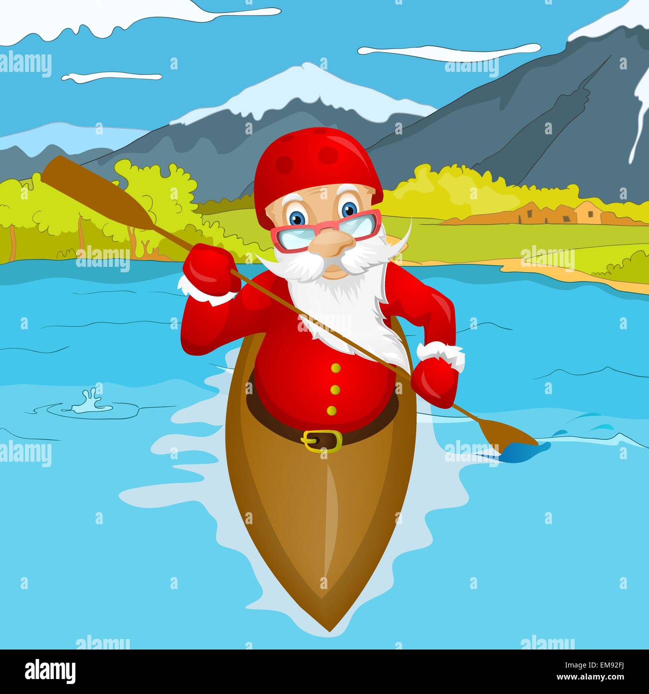 Senior kayaking Stock Vector Images - Alamy