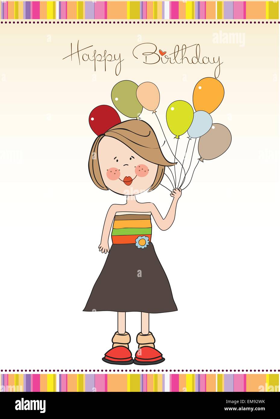 Greetings card with hands Stock Vector Images - Alamy