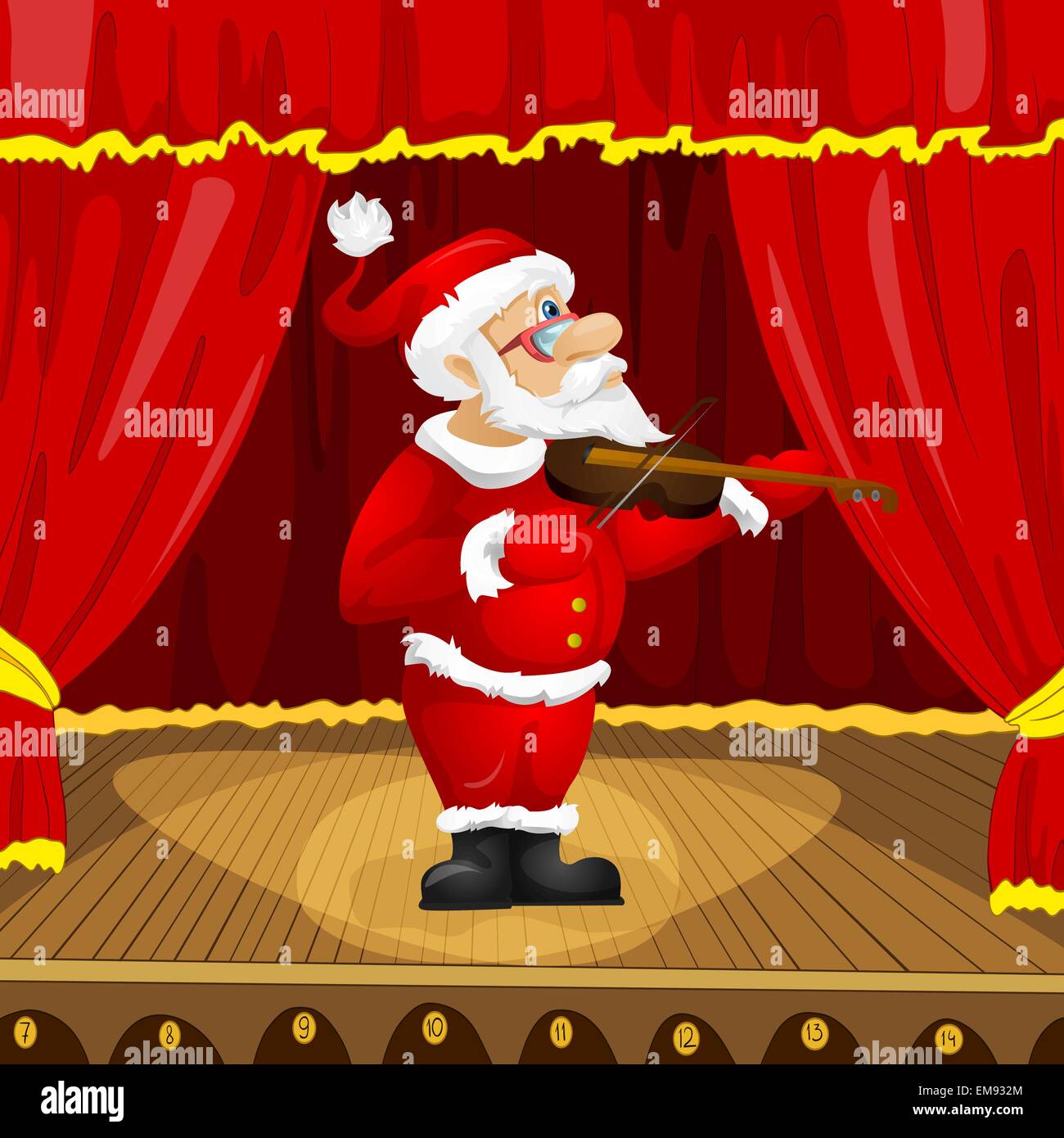 Santa claus playing instrument Stock Vector Images - Alamy