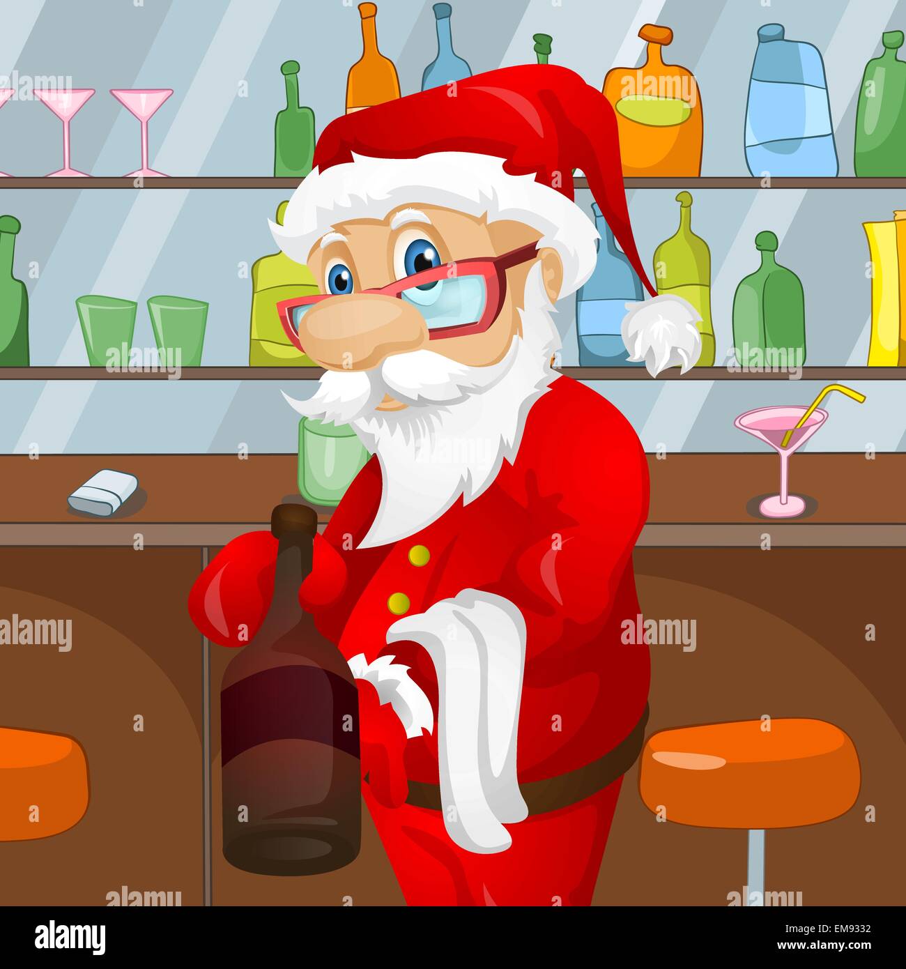 Santa bar Stock Vector Images - Alamy