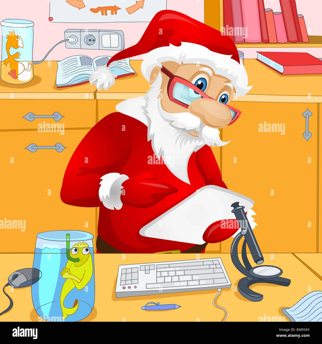 Digital tablet santa claus Stock Vector Images - Alamy