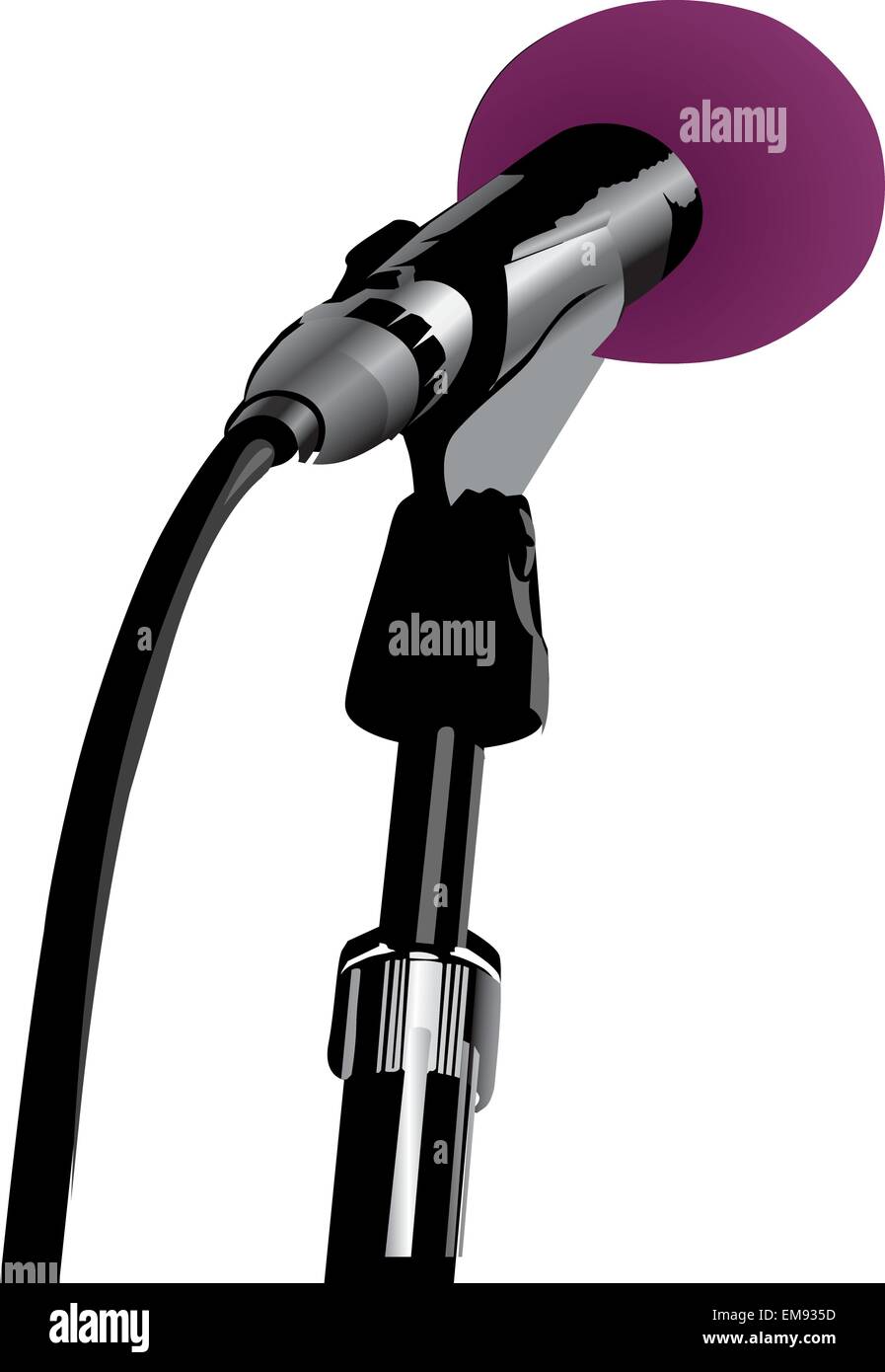 Retro microphone press conference Stock Vector Images - Alamy