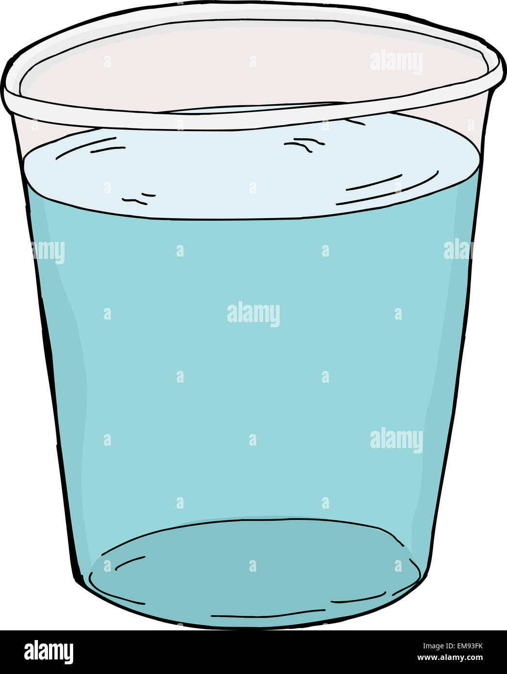 Isolated plastic cup full of water over white Stock Photo - Alamy